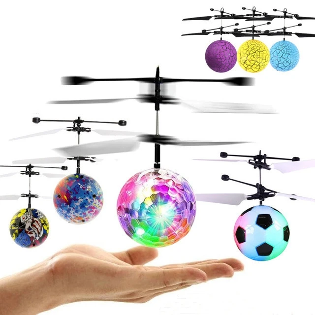 Flying Ball Toys Led Rc Toy For Kids Rechargeable Light Up Mini Drone ...