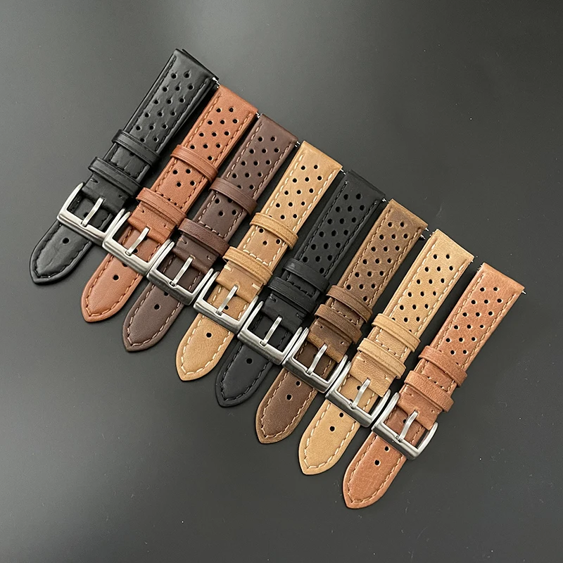 Quick Release Crazy Horse Rally Watch Band - 18mm to 22mm