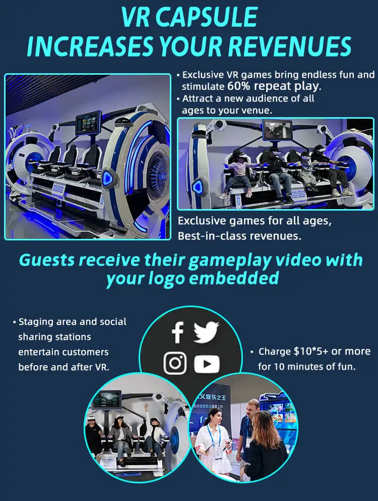 Herovr Metaverse Multiplayer Amusement Park Rides Machine 360 9d Vr Chair Cinema 4 Seats 9d Vr ...