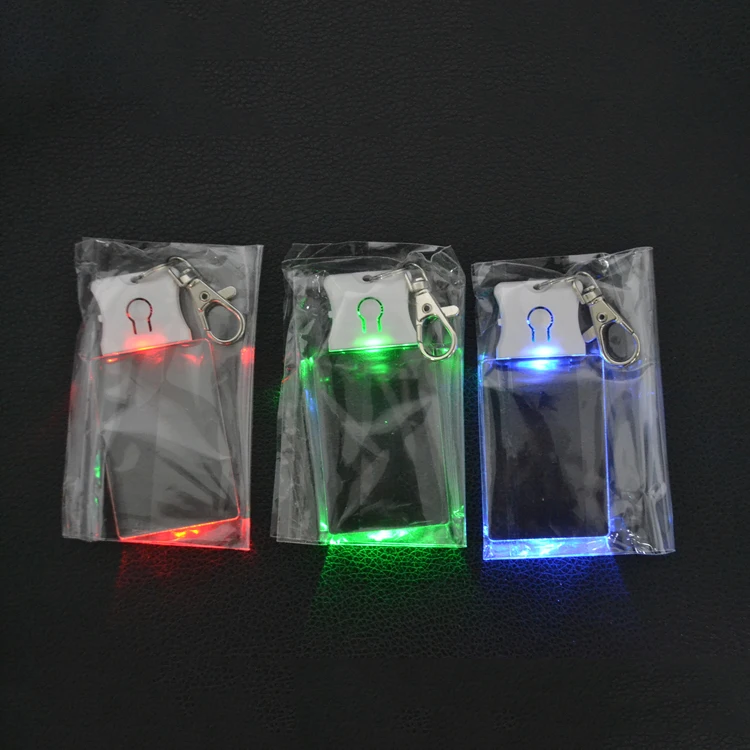 Linli Personalized Led Acrylic Keychain With Custom Logo Light Up Color ...