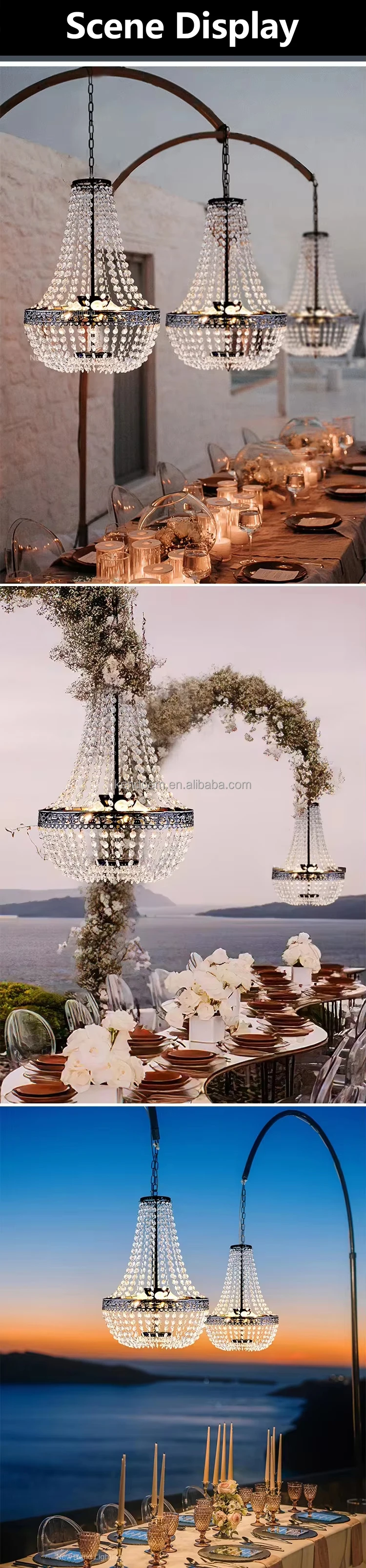 Event Crystal Lighted Table Top Table Lamp Centerpieces
