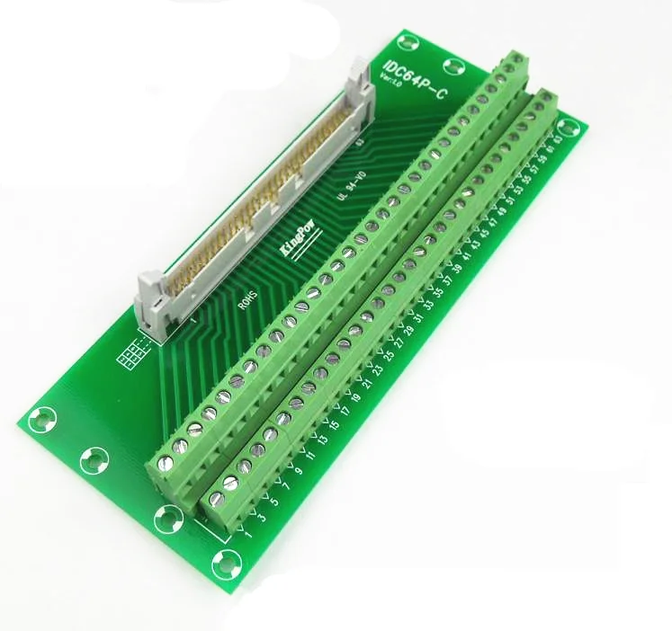 IDC64P DIN Rail Mounting Adapter Connector 64 Pins Terminal Block ...