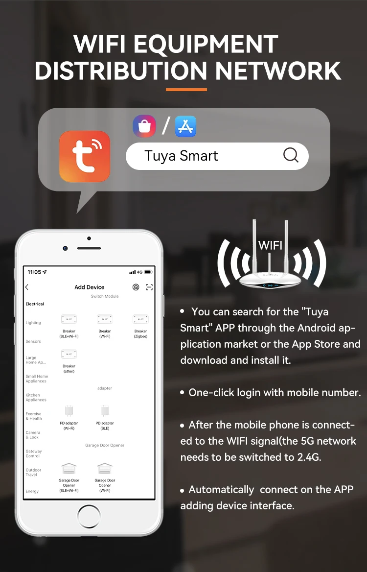 Etek 1p Tuya Smart Mcb Switch Wifi Circuit Breaker Ekr3 Series Tuya ...