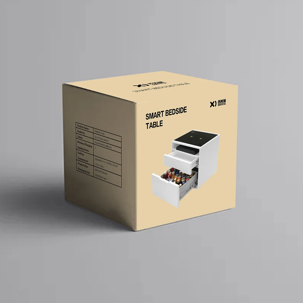 Desktop Charging Adjustable Cooler Fridge Smart Bedside Workstation ...