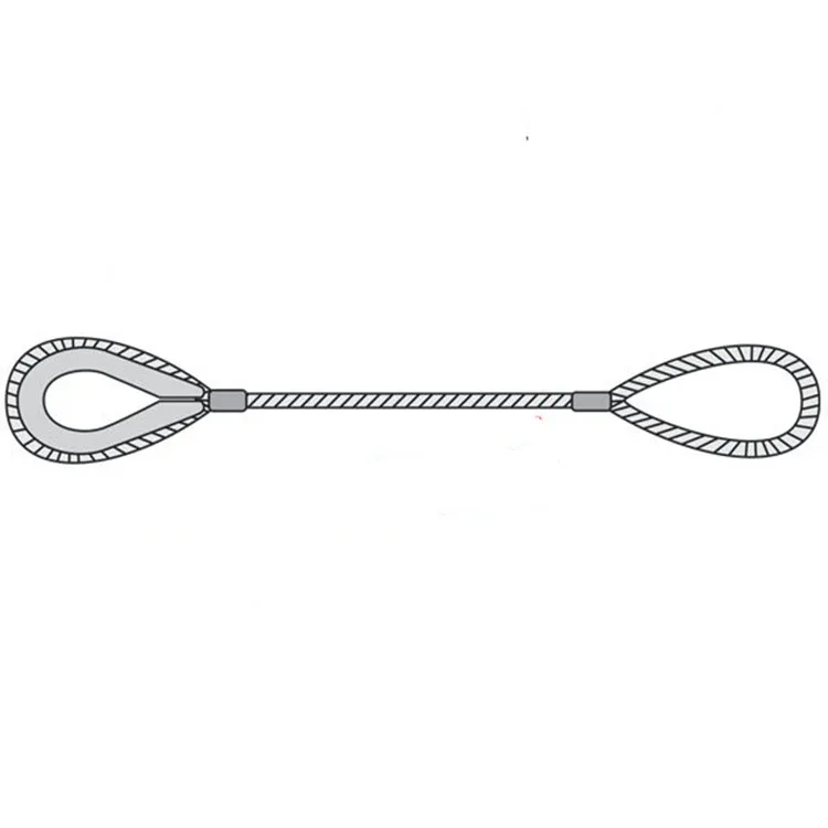 Single Leg Soft Eye and Thimble One End Pressed Wire Rope Sling