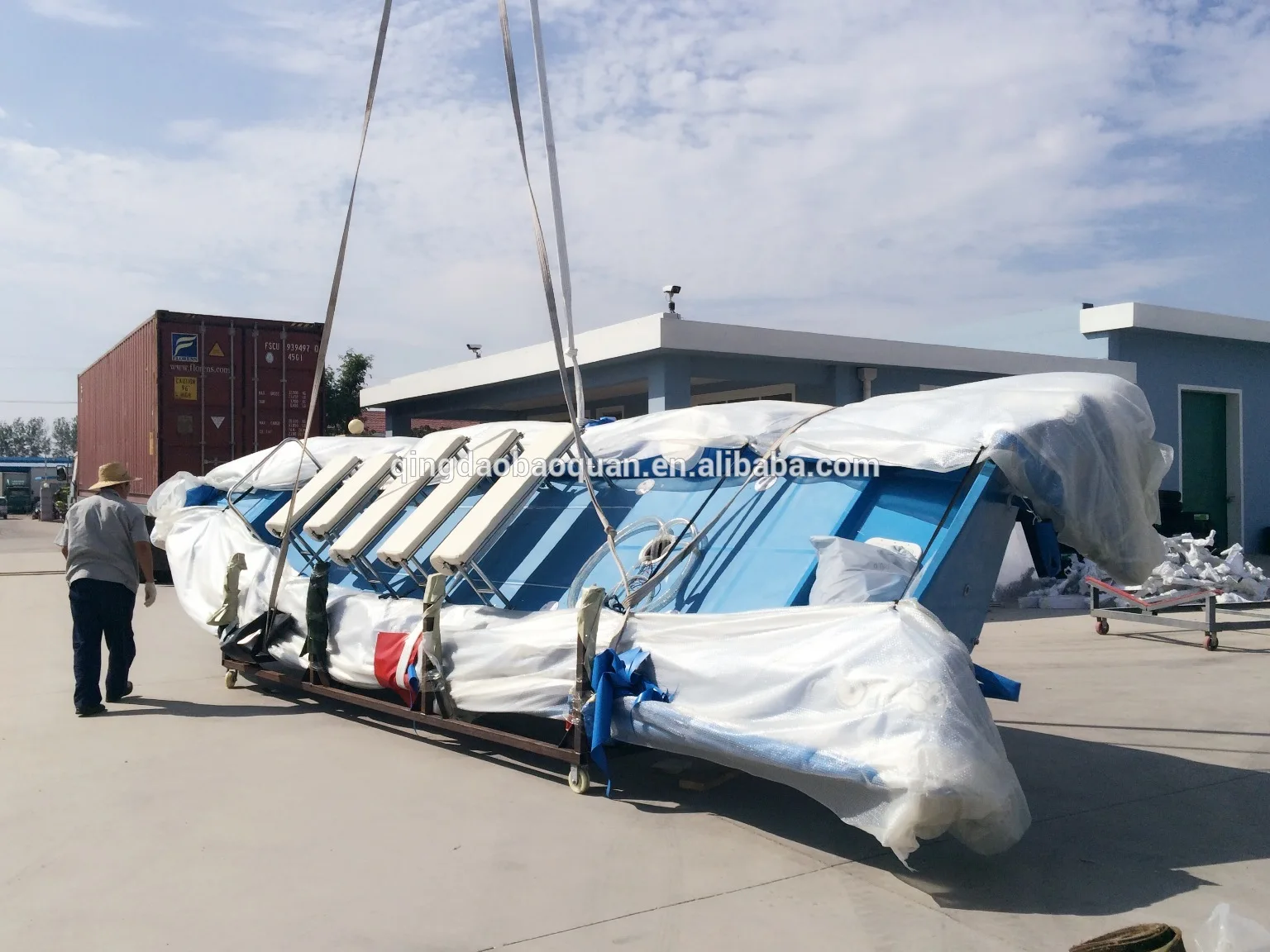 Ce Semi Rigid Luxury Rib 960 Boat Hypalon Inflatable Fiberglass Hull ...