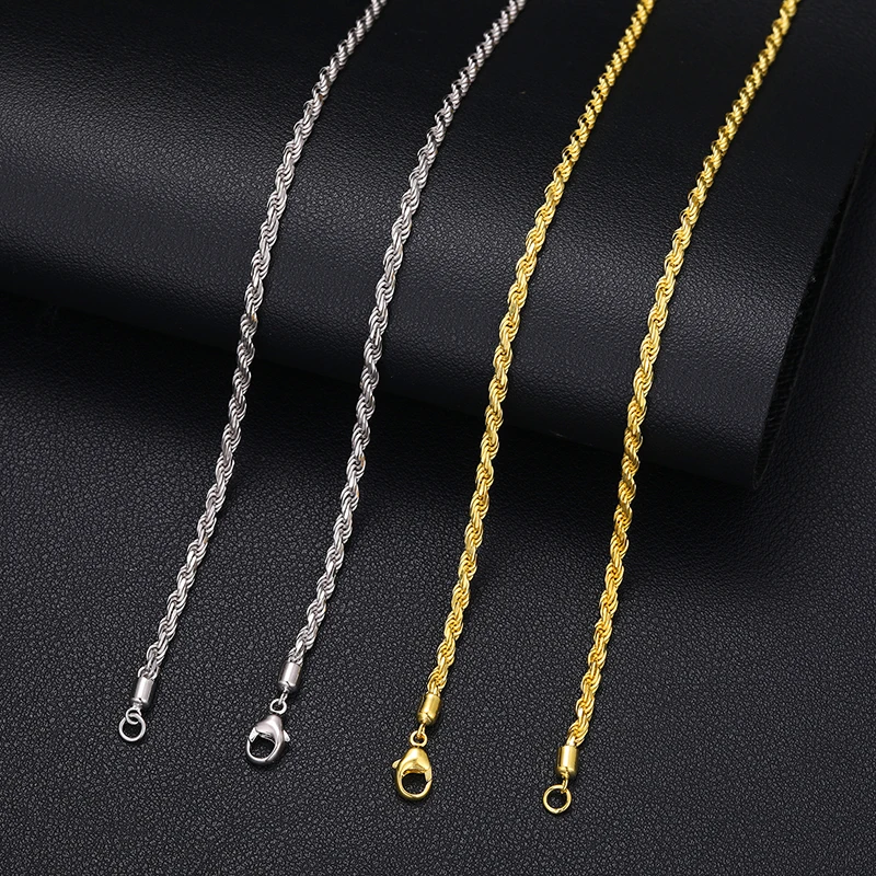 Custom 3mm Gold Chains - Real Yellow Gold for Men & Women
