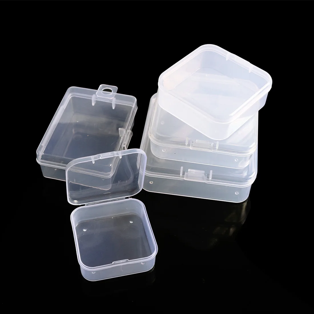 New Oem Transparent Square Flip Small Box Beaded Fish Hook Screw ...
