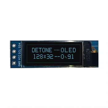 0.91 Inch 128x32 Ssd1306 4pin Oled Module Lcd Display Spi Monochrome ...