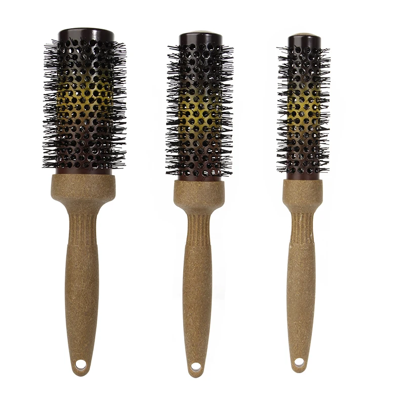 Coconut Husk Round Hair Brush For Blow Drying Salon Blowout Hair ...