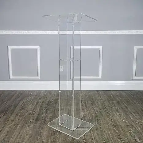 Acrylic Classic Round Clear for Pulpit Lectern Podium Stand for Event ...