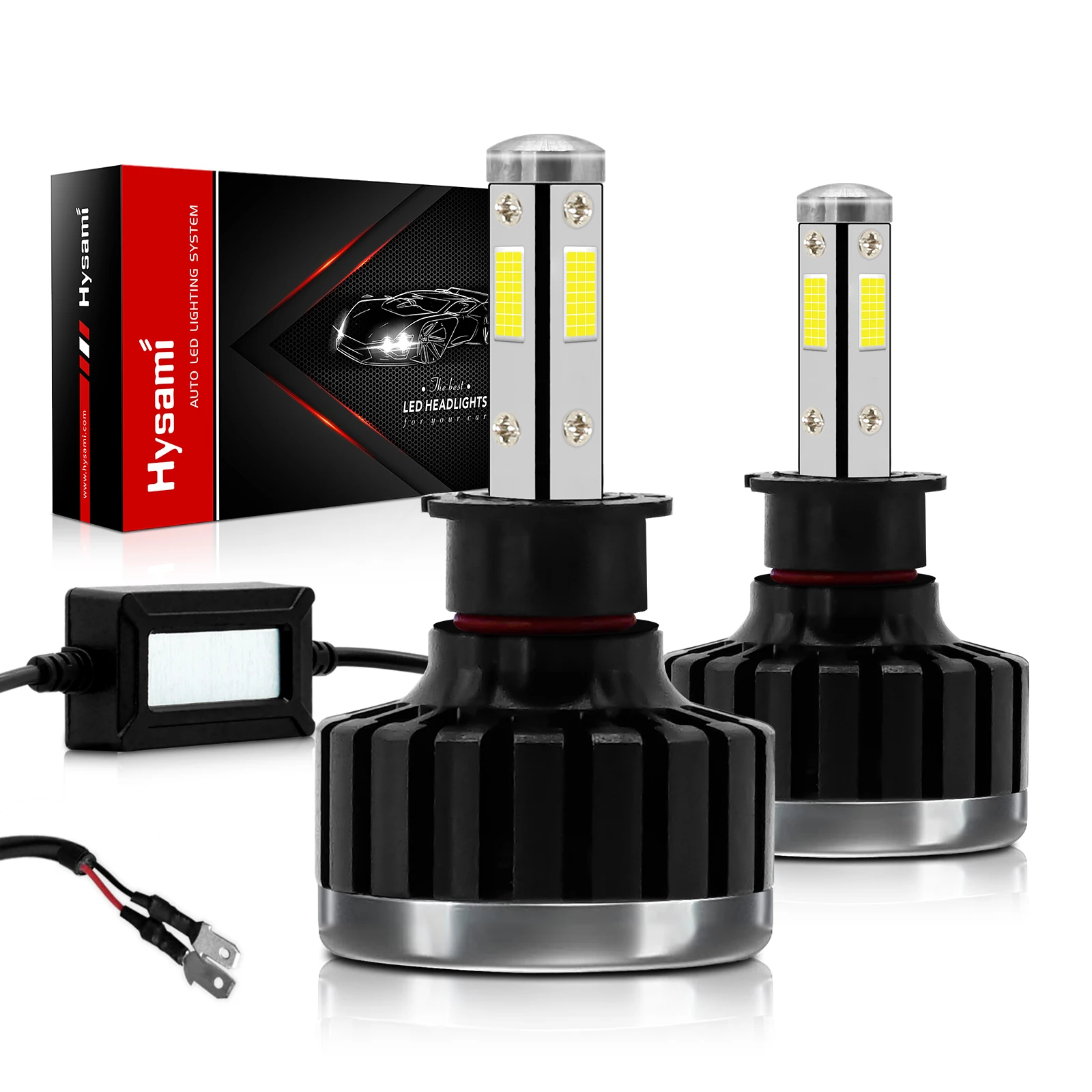 Auto Accessories 12V 80W 4 Sides 360 Degree Car H4 LED Headlights ...