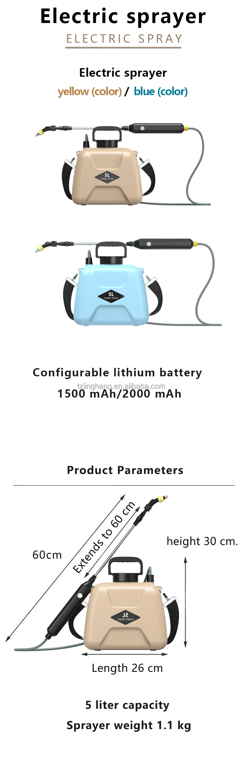 5 Litre Lithium Battery Sprayer Agriculture Lawn Garden Agriculture ...