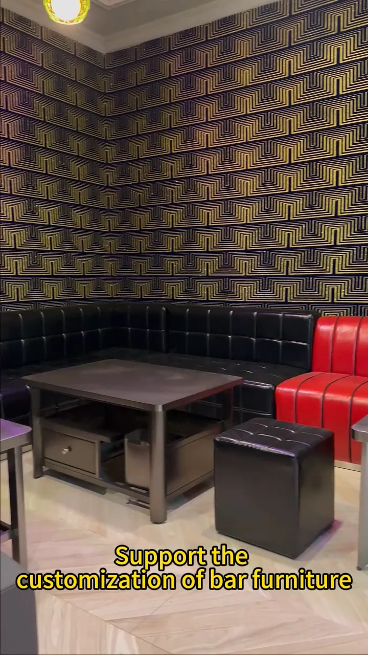 Pu Leather Modern Night Club Sofa Vip Black Lounge Nightclub Furniture ...