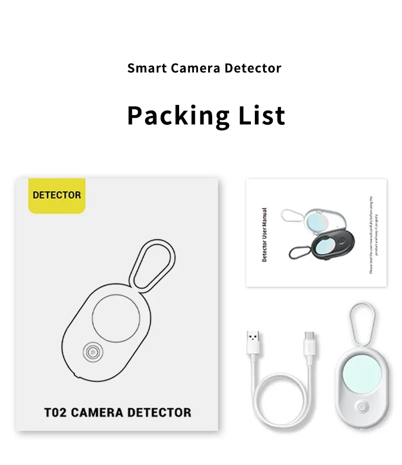 T02 Mini Smart Hidden Camera Infrared Detector - High Sensitivity