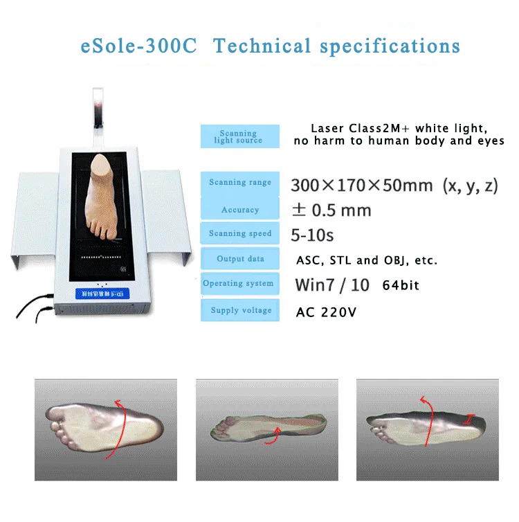 3DOE Plantar Scanner Foot Pressure Measurement Scanner Orthopedic ...