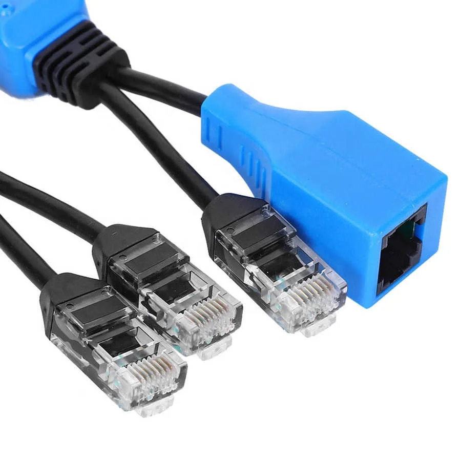 Rj45 Ethernet Cable Combiner Splitter Sharing Kit For Poe Security ...