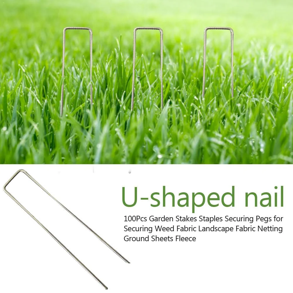 Galvanised U Shape Staples Fencing Netting Galvanized Barbed Wire U ...