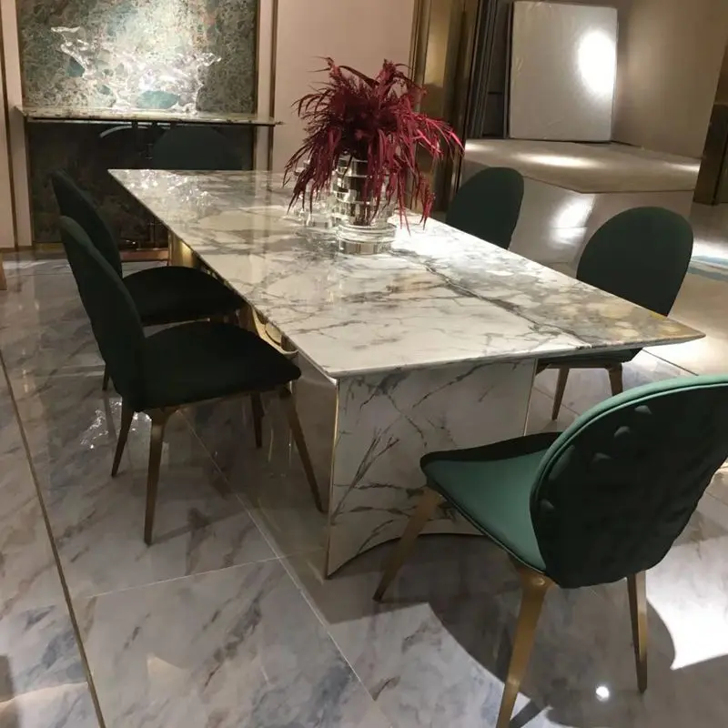 Luxury Italian Leather Dinner Dining Table And Chairs 6 Luxury Dinning ...