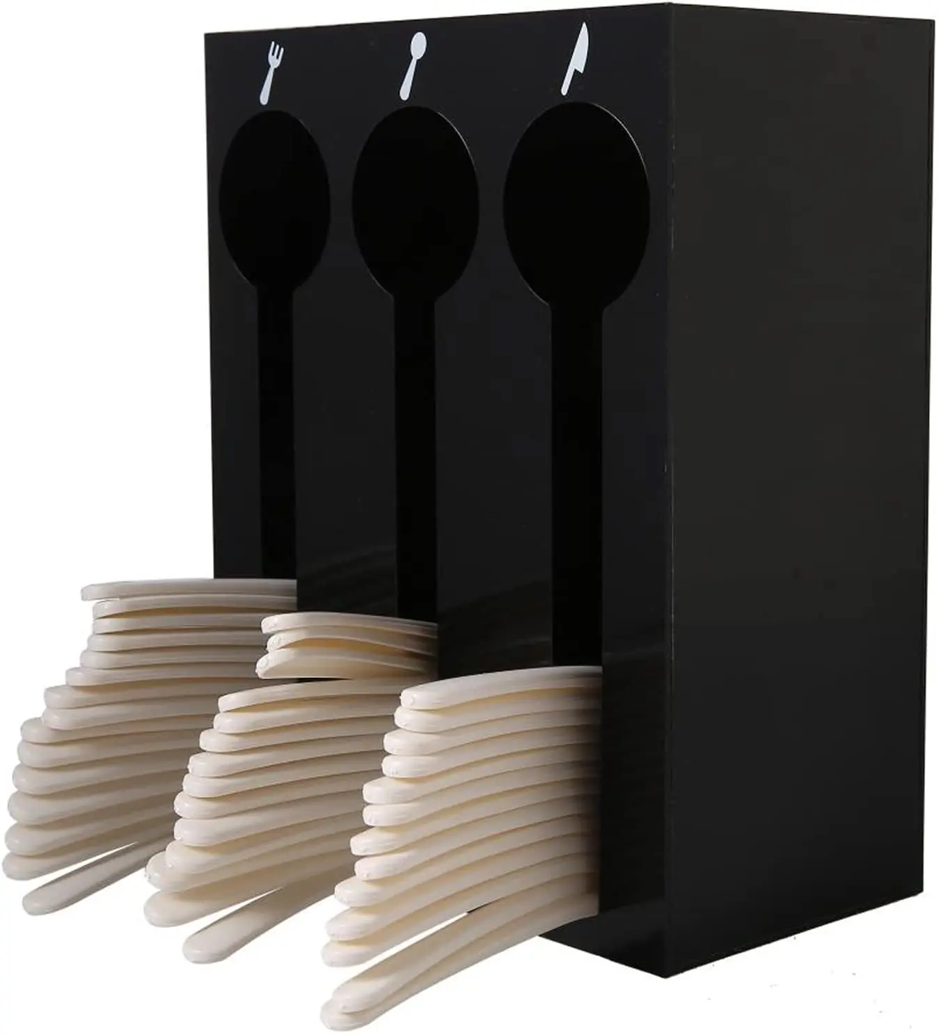Plastic Utensil Holder Dispenser Silverware Organizer Cutlery Holder ...