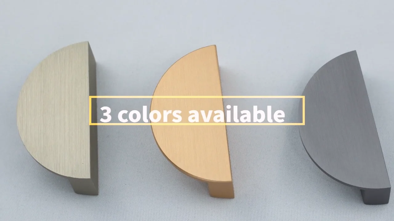 Antique & Modern Pull Handles Cabinet Half Moon Knobs Gold Furniture ...