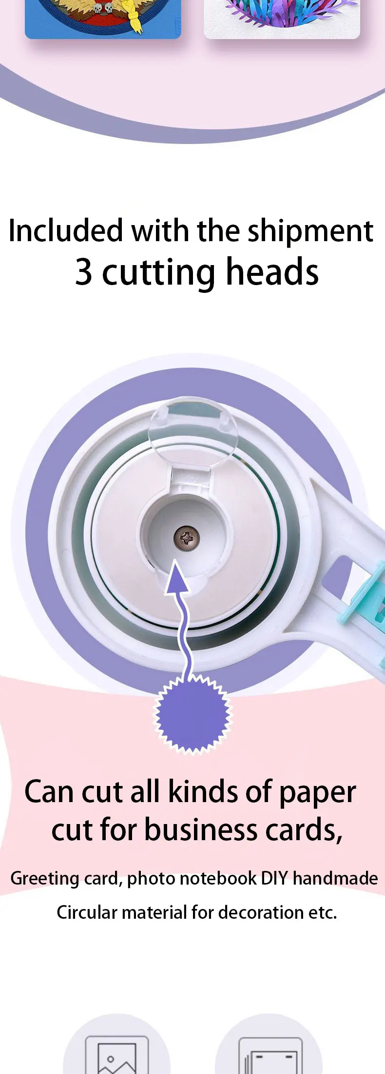 Circular Rotary Round Paper Cutter Circle Paper Trimmer For Diy Paper ...