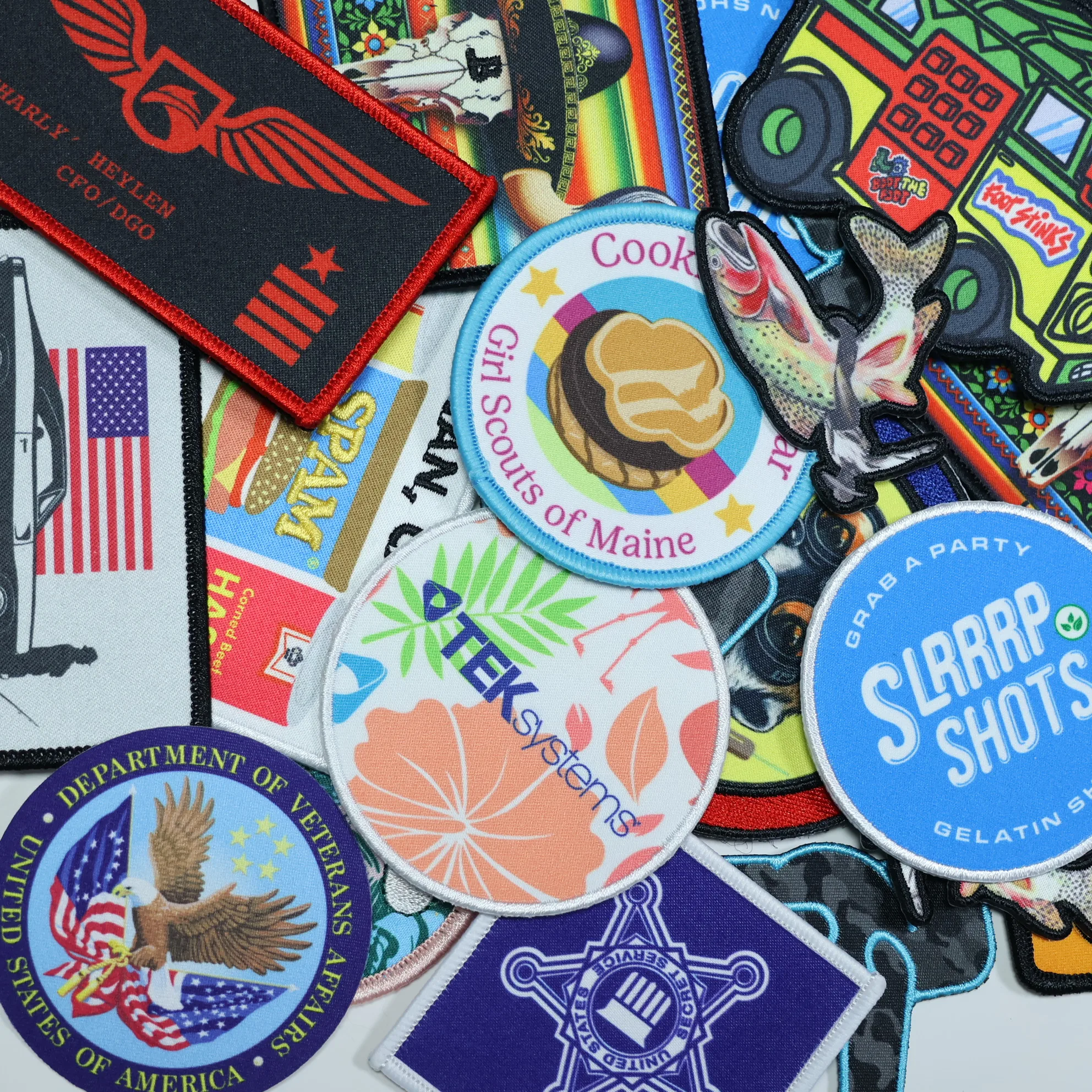Custom High Quality Thermal Transfer 3D Embroidery Patches, Low Cost ...