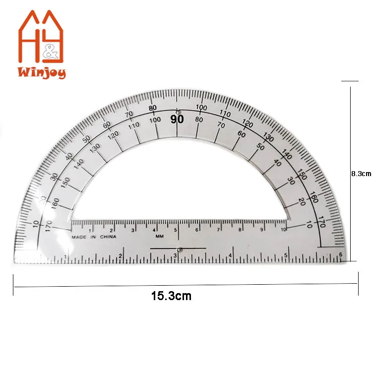 Angle Protractor Universal 180 Degree Big Protractor 15cm School Office ...