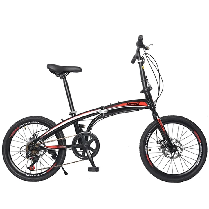 Folding Bicycle 20 Inch Disc Brakes Portable Folding Bike Student ...