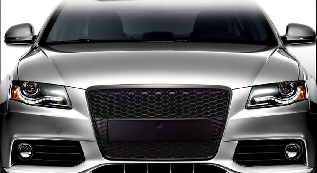 Hot Sales Front Bumper Honeycomb Mesh Abs Plastic Car Front Grille For 2005-2008 Audi A4 B7 ...