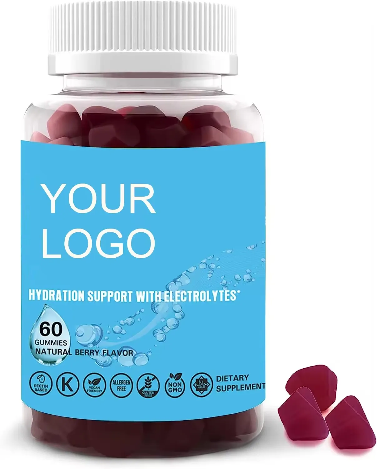 Natural Flavor Hydration Electrolyte Gummies Pectin Gummies Dietary ...