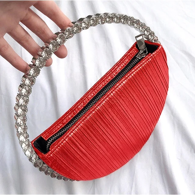 Rhinestone Circular Handle Evening Bag Women 2022 New Elegant Designer ...