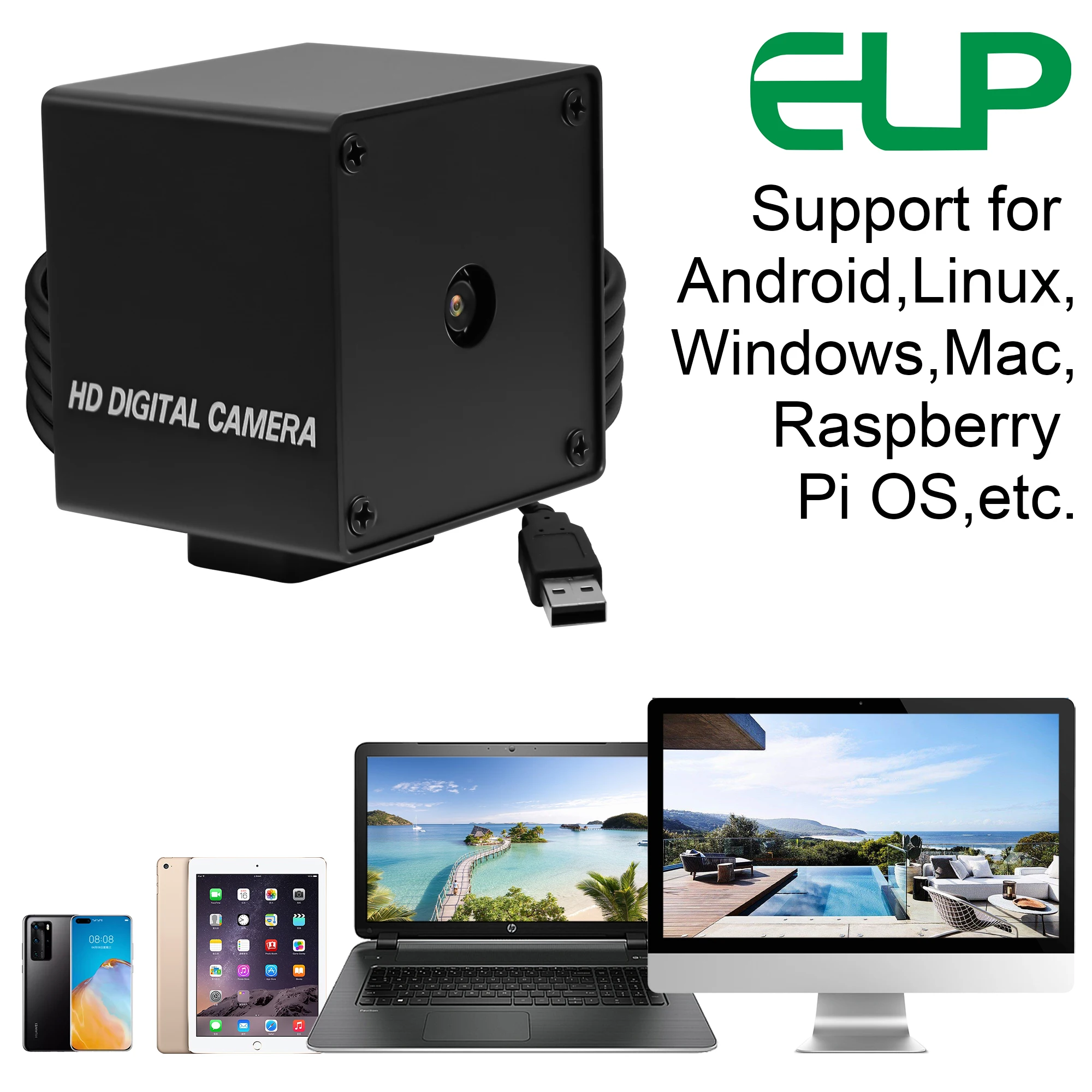 ELP 새로운 48MP 빠른 자동 초점 8K 울트라 HD 웹캠 8000X6000 UVC 무료 드라이버 미니 카메라 USB 화상 ...