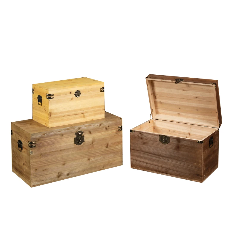 Unfinished Wood Boxes With Lids Wooden Boxes With Lids Pine Wood Gift ...