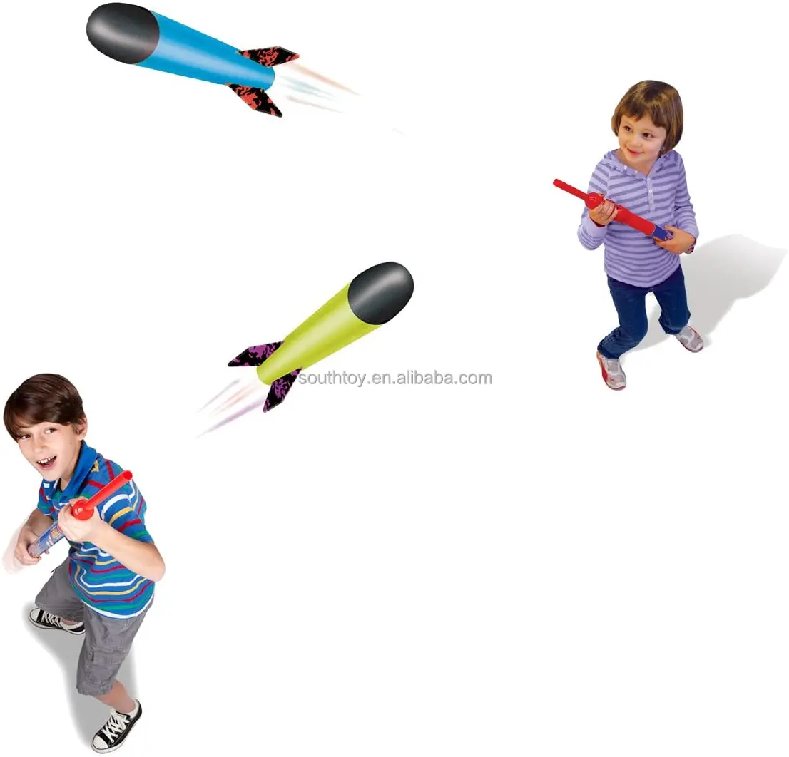 Kids Large Hand Slap Rocket Launcher Toy with Whistle