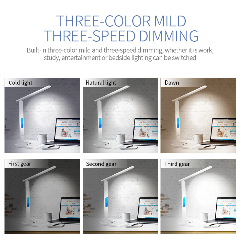 Tc25 Alarm Clock Time Display Battery Rechargeable Usb Reading Desk ...