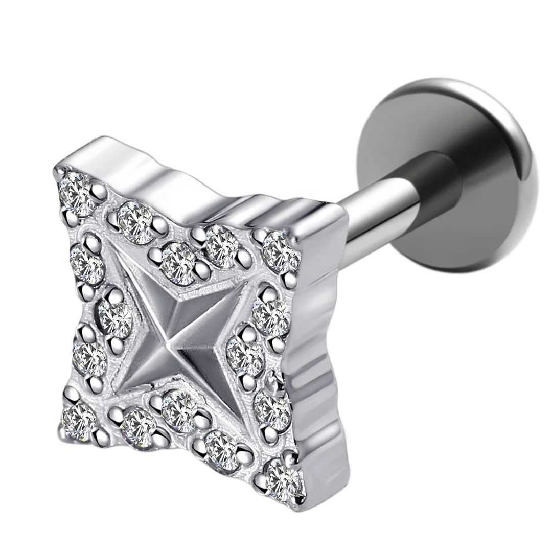 Eternal Metal Astm F136 Titanium Star Shaped Internally Threaded Ends ...