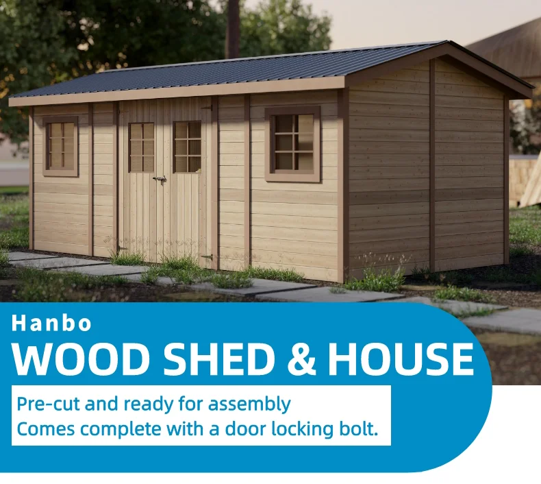 Fast Installation Prefab Cedar Wood Shed Kit for Storage