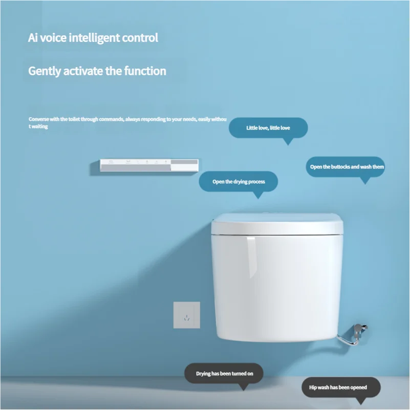 Wall-hung Smart Toilet Sanitary Wares Wc Automatic Toilet for Home ...