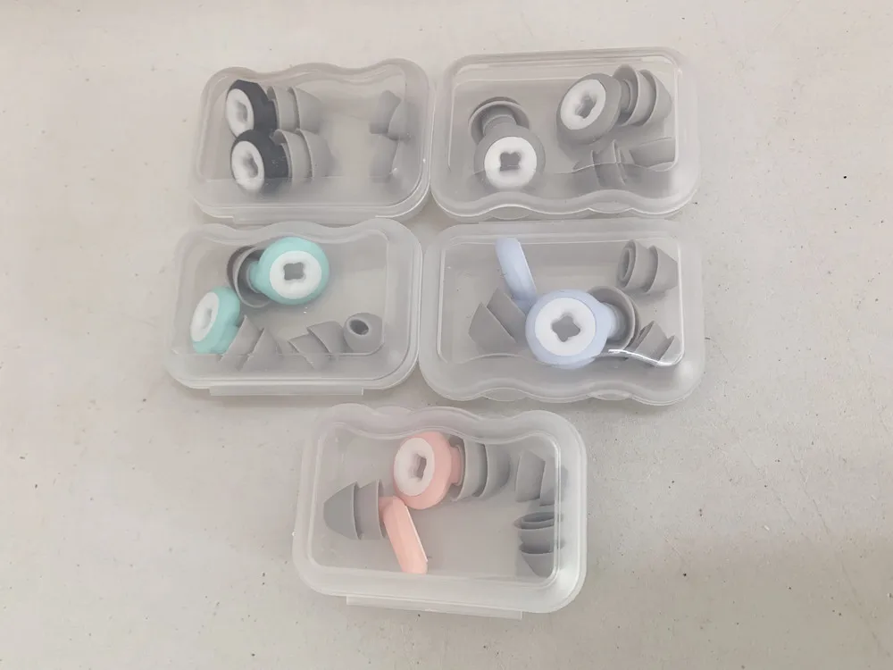 Es200 Waterproof Two-layer Pink Noise Cancelling Earplugs Loop Earplug ...