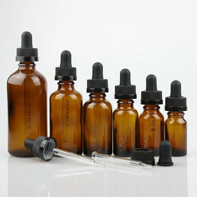 18mm 18-400 Black Plastic CRC Essential Oil Dropper Cap for Glass Bottles Child Proof Rubber ...