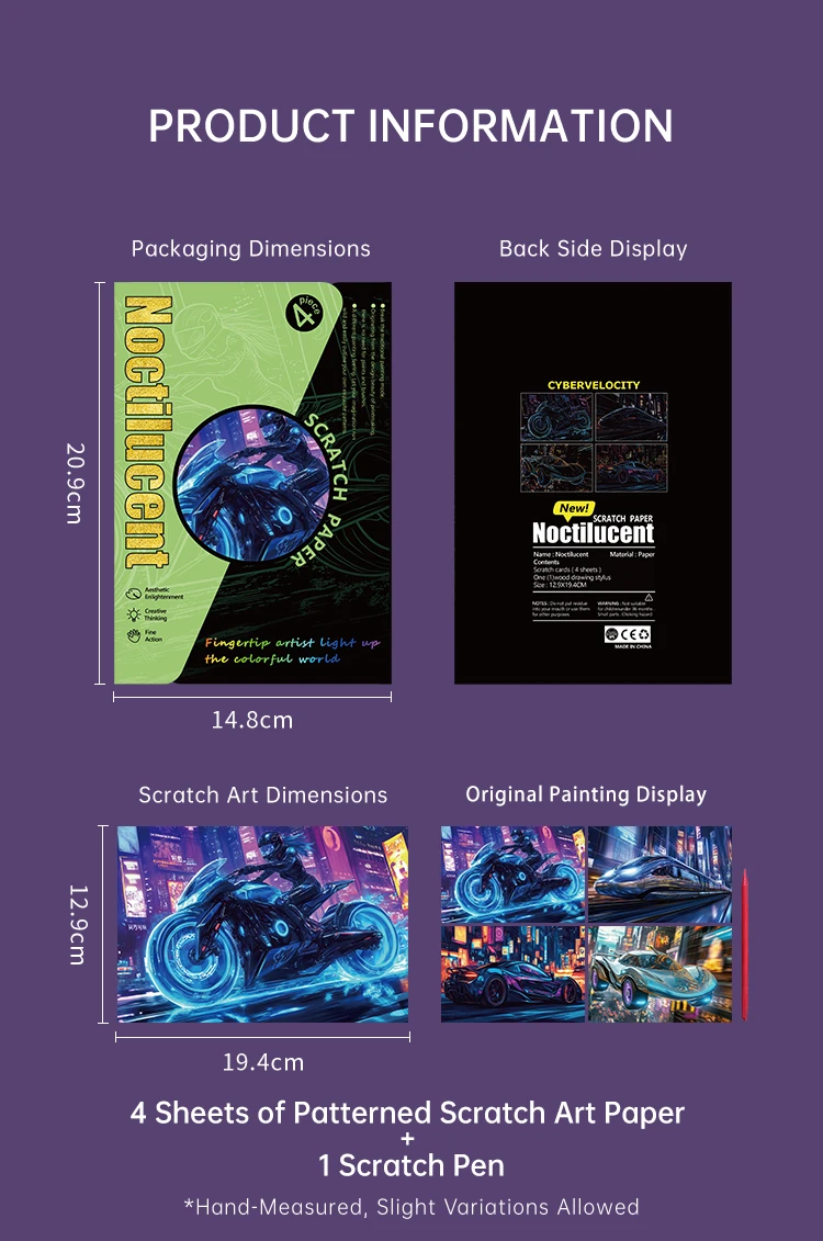 New Cyberpunk Glow in the Dark Scratch off Painting Will Shine ...