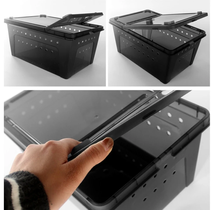 Portable Transparent Snake Breeding Box With Lid For Bearded Dragon ...