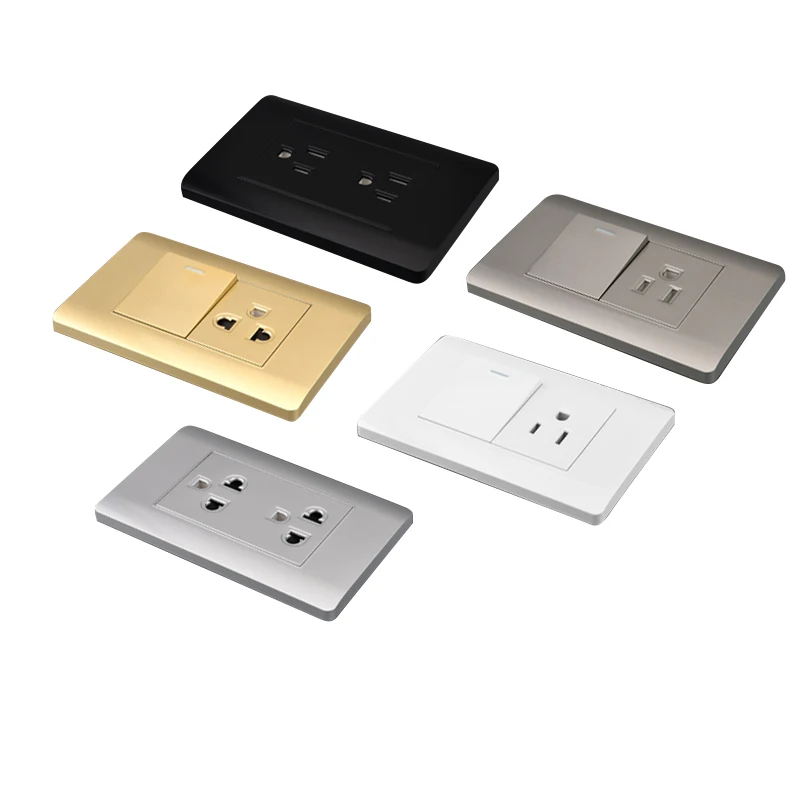 Baidiao Concealed Plugs And Sockets Pc Panels 250v Home Wall Sockets Us ...