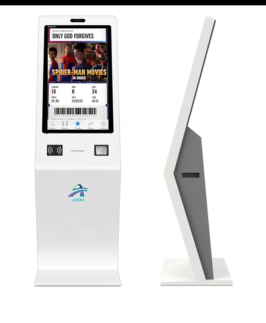 Automatic Queuing Number Display System Kiosk Lcd Touch Screen Ticket ...