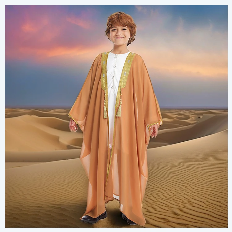 PROMISTAR Custom Saudi Arabic Royal Bisht Kimono Abaya Jubba Chiffon ...