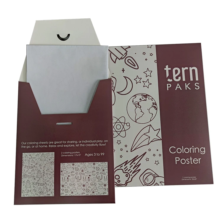 Large Adult Coloring Posters - Mixed Color & Offset Paper