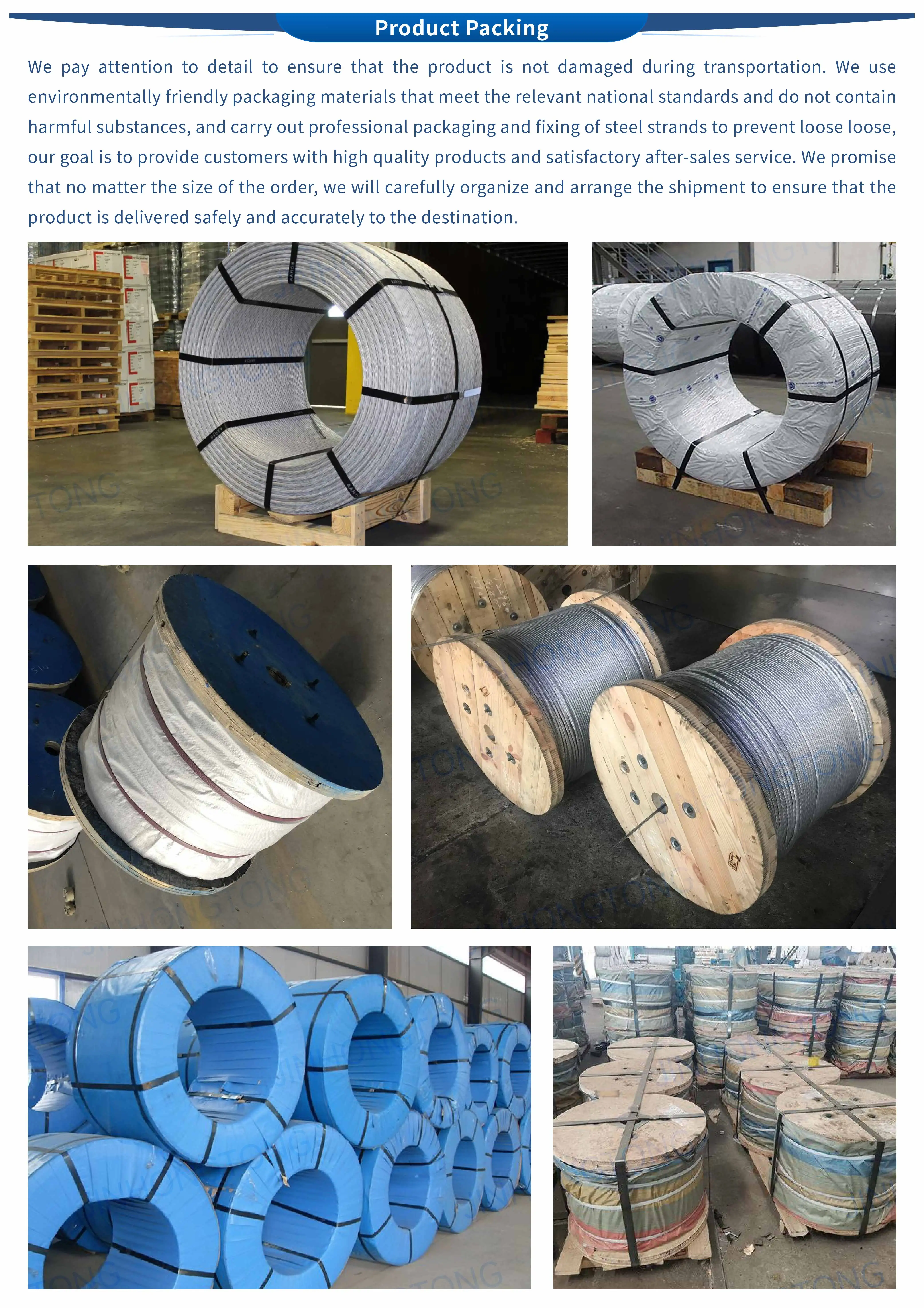 High Tensile Wire Prestressed Concrete Bonded Pt Strands Cables ...