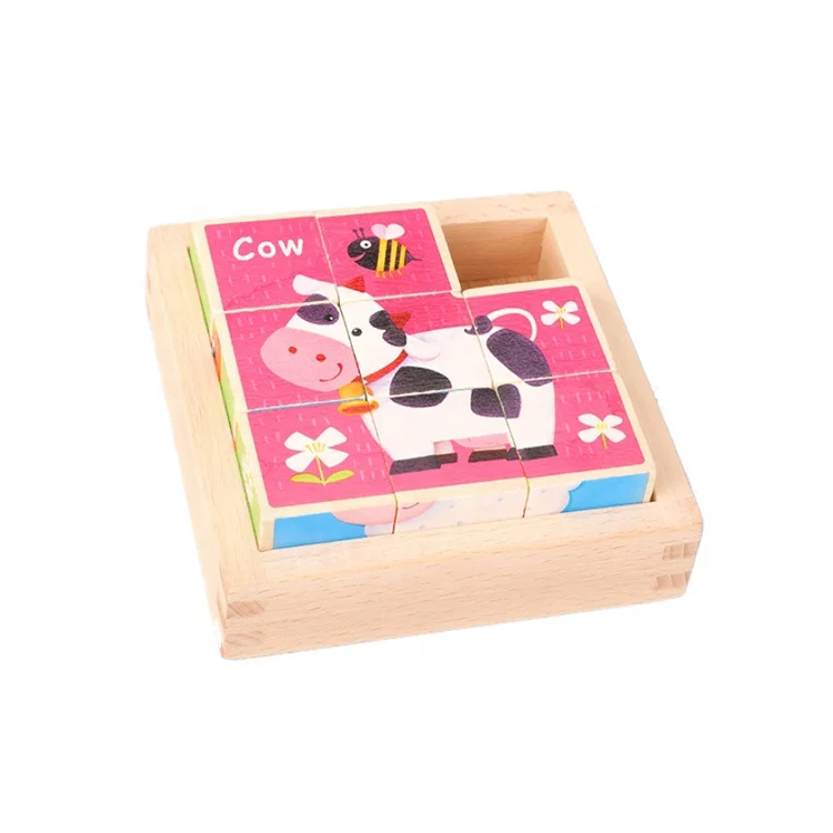 Nesting Puzzle Wooden Toy Wooden Cow Puzzle Cow Stacker Puzzles Toys ...