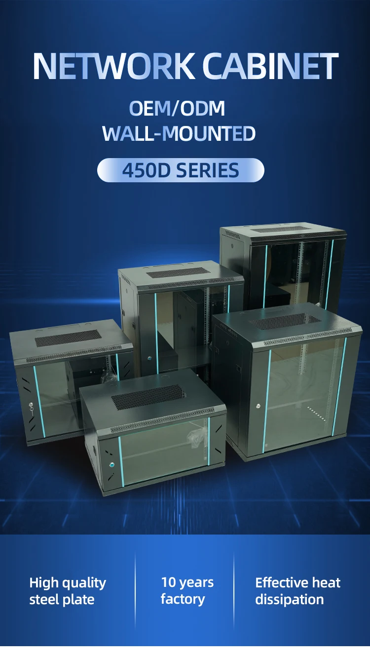 Glass Door 6u Wall Mount Server Rack Metal Internet Network Cabinets ...